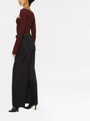 Isabel Marant Étoile High-waisted Wide-leg Trousers In Midnight