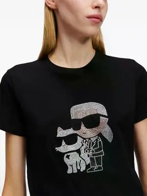Karl Lagerfeld Ikon Choupette Rhinestone T-shirt