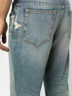 PT TORINO Whiskering Effect Straight-leg Jeans