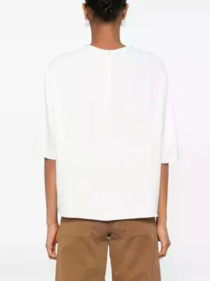 Vince Satin-trim Crepe Blouse