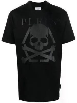 Philipp Plein Skull Print Logo T-shirt - Black
