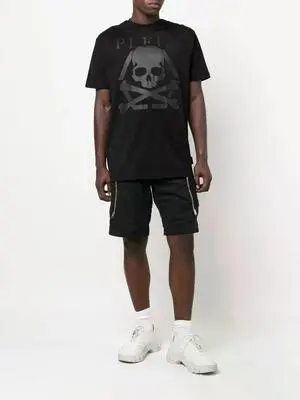 Philipp Plein Skull Print Logo T-shirt - Black