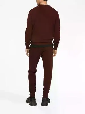 Dolce & Gabbana Logo-plaque Wool Jumper - Red