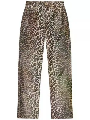 GANNI Leopard-print Trousers