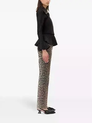 GANNI Leopard-print Trousers