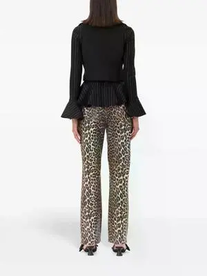 GANNI Leopard-print Trousers