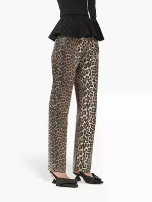 GANNI Leopard-print Trousers