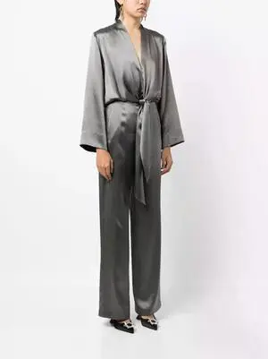 Michelle Mason Tie-front Kimono Jumpsuit