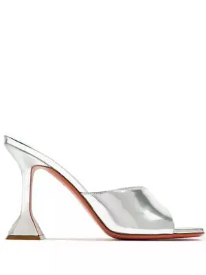 Amina Muaddi 95mm Lupita Leather Sandals