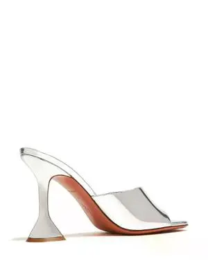 Amina Muaddi 95mm Lupita Leather Sandals