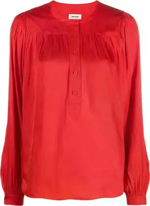 Zadig&Voltaire Tigy Satin-finish Blouse - Red