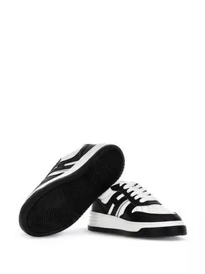 Hogan Panelled Leather Sneakers - Black