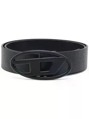 DIESEL® 1dr Logo-buckle Belt - Black