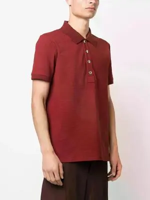 Balmain Monogram-pattern Piqué Polo Shirt
