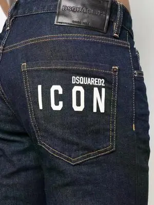 Dsquared2 Icon-logo Straight-leg Jeans - Blue