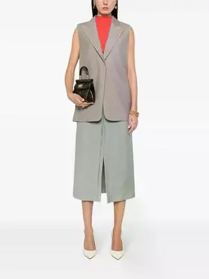 Fendi Embroidered-logo Mohair-wool Waistcoat