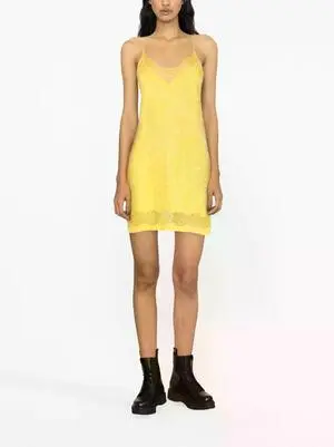 Zadig&Voltaire Lace-trim Silk-jacquard Minidress