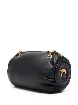MARINE SERRE Pillow Leather Shoulder Bag - Black