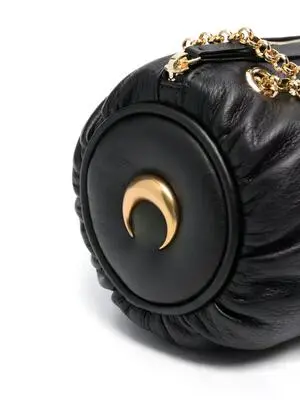 MARINE SERRE Pillow Leather Shoulder Bag - Black