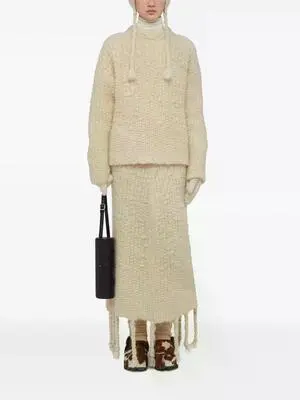 JIL SANDER Mohair-blend Mock-neck Jumper