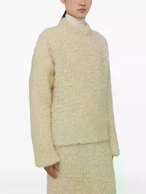 JIL SANDER Mohair-blend Mock-neck Jumper