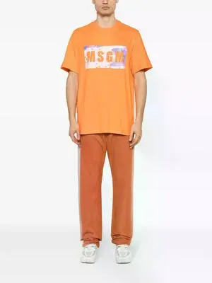MSGM Logo-print Cotton T-shirt