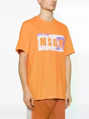 MSGM Logo-print Cotton T-shirt