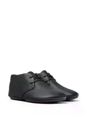 Camper Nina Asymmetric Toe Leather Lace-up Boots - Black