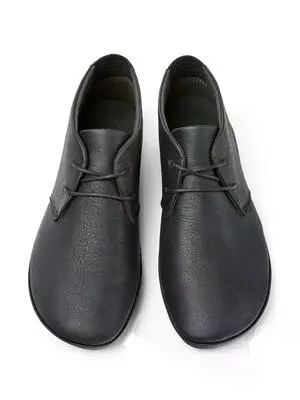Camper Nina Asymmetric Toe Leather Lace-up Boots - Black