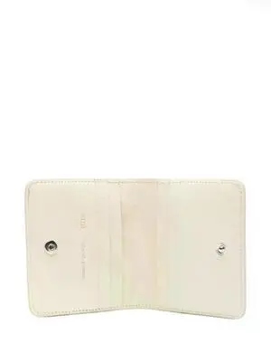 AMI Paris De Coeur Leather Card Holder - Neutrals