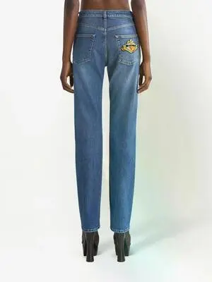 Etro Logo-appliqué Straight-leg Jeans