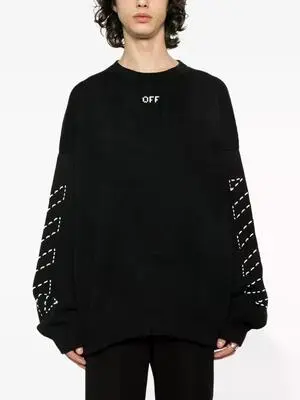 Off-White Diag-stripe Embroidered Jumper