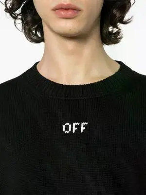 Off-White Diag-stripe Embroidered Jumper