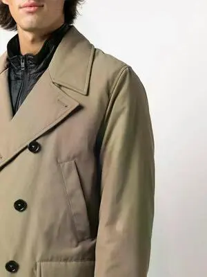 FAY Padded Double-breasted Jacket - Neutrals