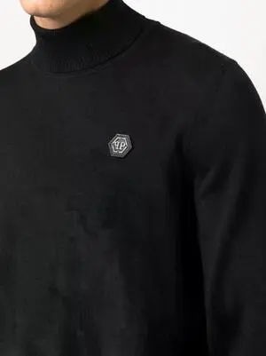 Philipp Plein Roll-neck Merino Wool Jumper