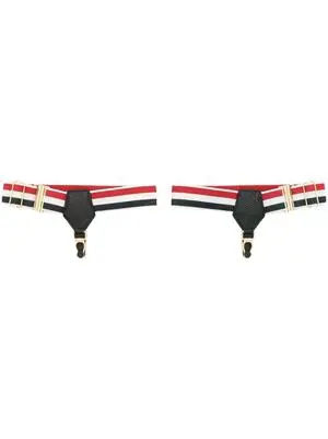 Thom Browne Twill Sock Garter With Gold-tone Hardware
