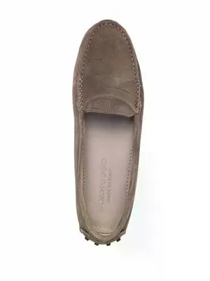 SCAROSSO Ashley Suede Loafers - Neutrals