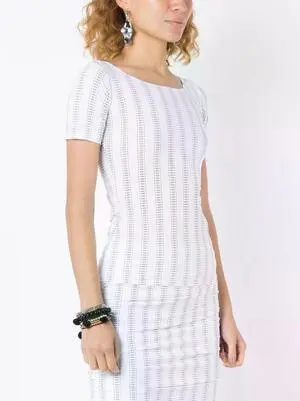 AMIR SLAMA Vertical Striped T-shirt
