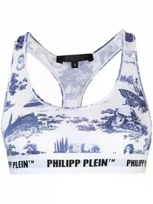 Philipp Plein Logo Sports Bras