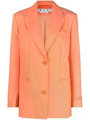 Off-White Single-breasted Blazer - Orange
