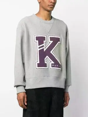 Kenzo Logo-patch Detail Sweatshirt - Grey