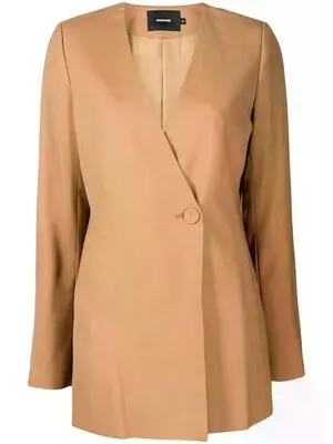 GOODIOUS Double-breasted V-neck Coat