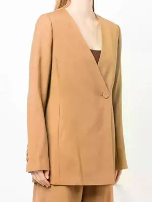 GOODIOUS Double-breasted V-neck Coat