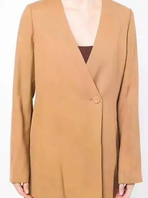 GOODIOUS Double-breasted V-neck Coat