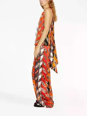 Emilio Pucci Graphic-print Sleeveless Blouse