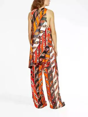 Emilio Pucci Graphic-print Sleeveless Blouse