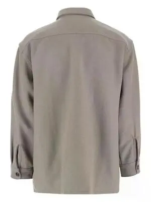 AMI Paris Spread-collar Wool-blend Shirt Jacket