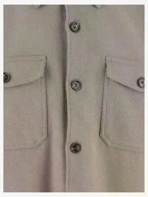 AMI Paris Spread-collar Wool-blend Shirt Jacket