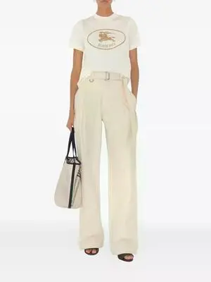 Burberry Knight Stamp Cotton T-shirt - White