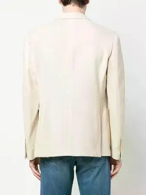 LARDINI Woven Single-breasted Blazer - Brown